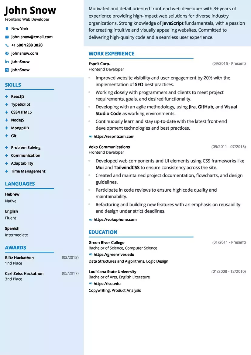 Tips-Driven CV Builder Guided By The Experts | TivlotCV